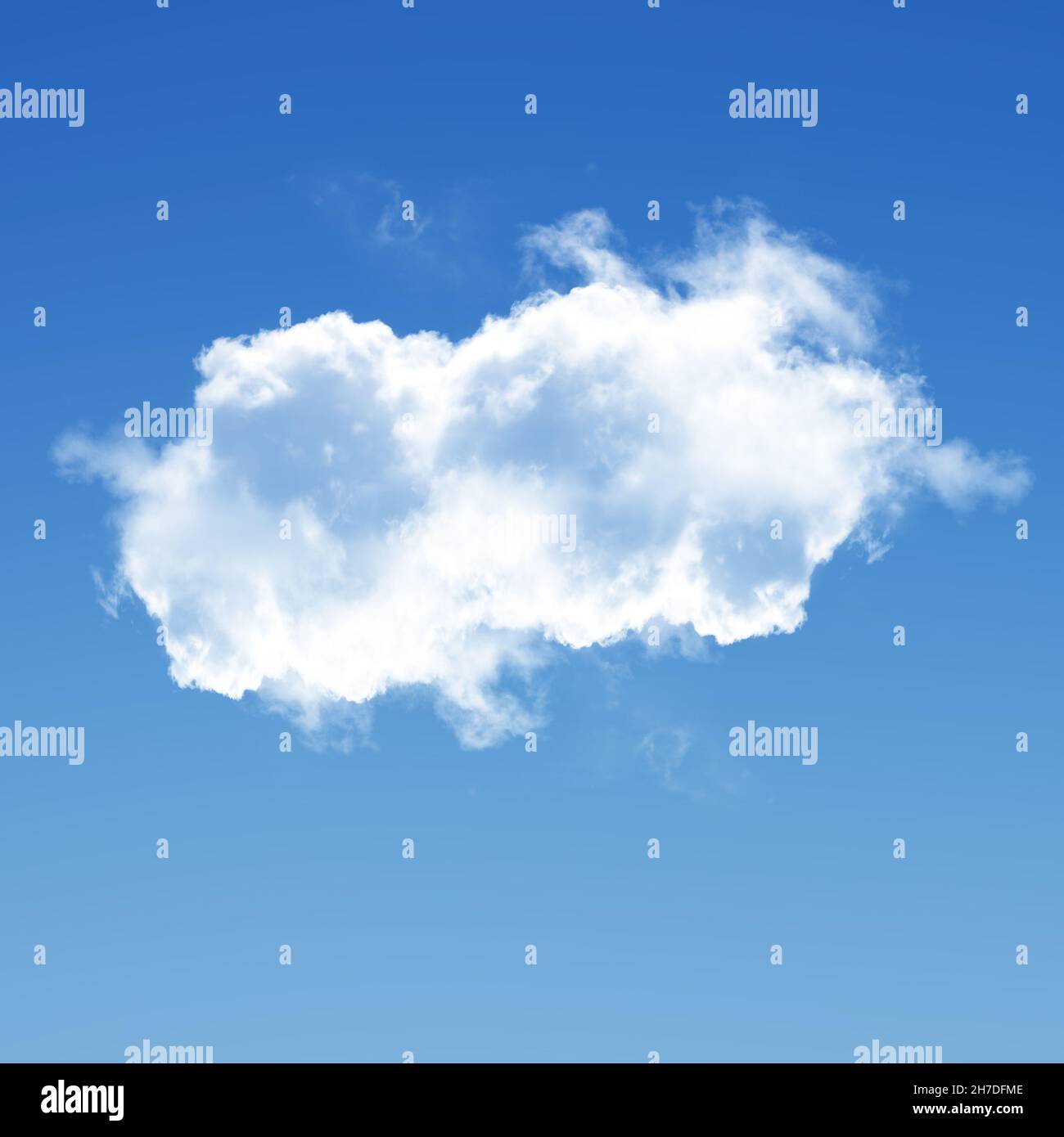 White cloud isolated over blue sky background 3D illustration ...
