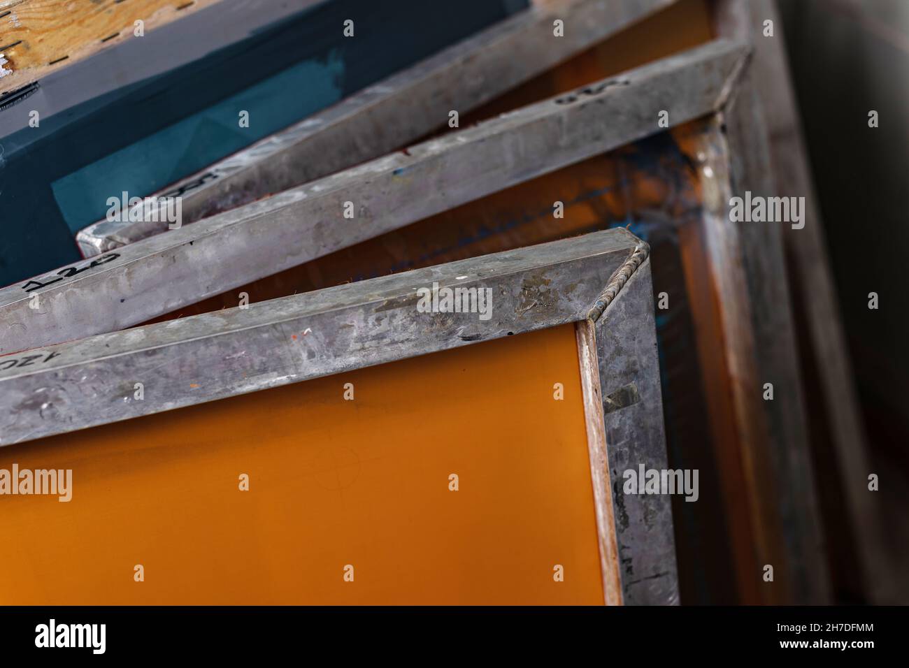 silkscreen printing. silk screen mesh screen frames. serigraphy ...