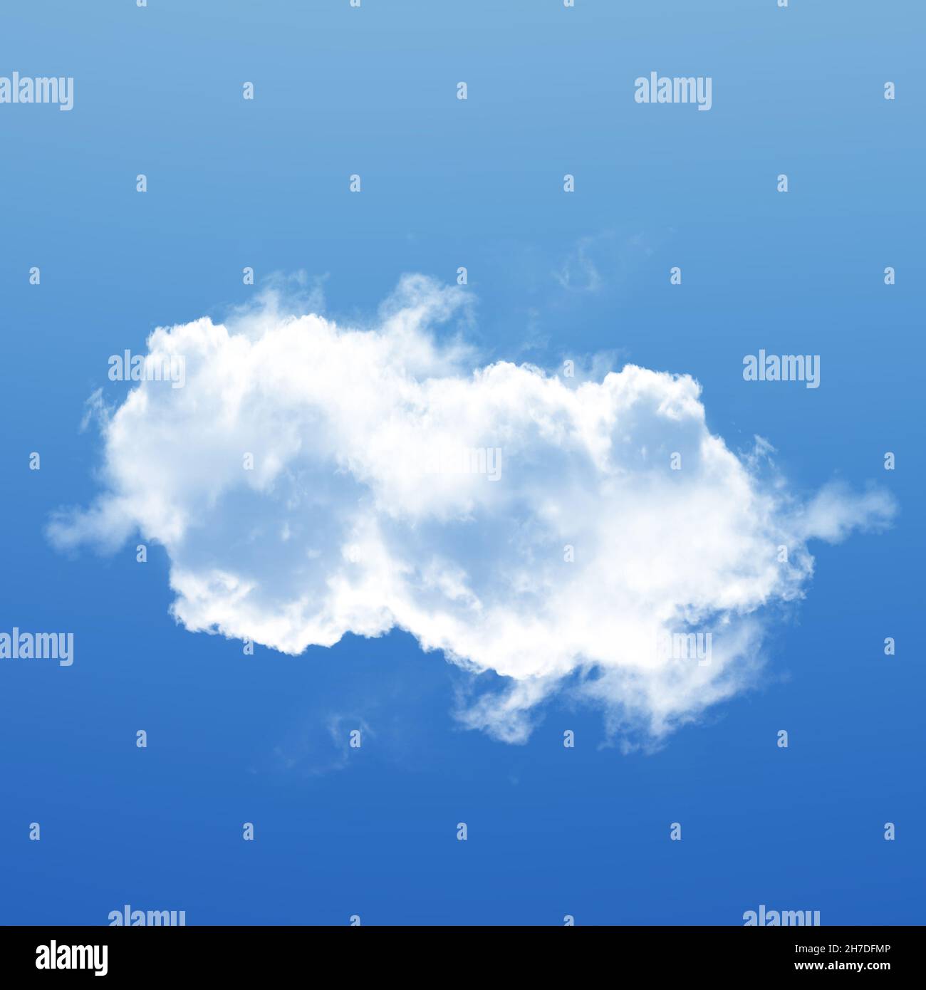 White cloud isolated over blue sky background 3D illustration ...