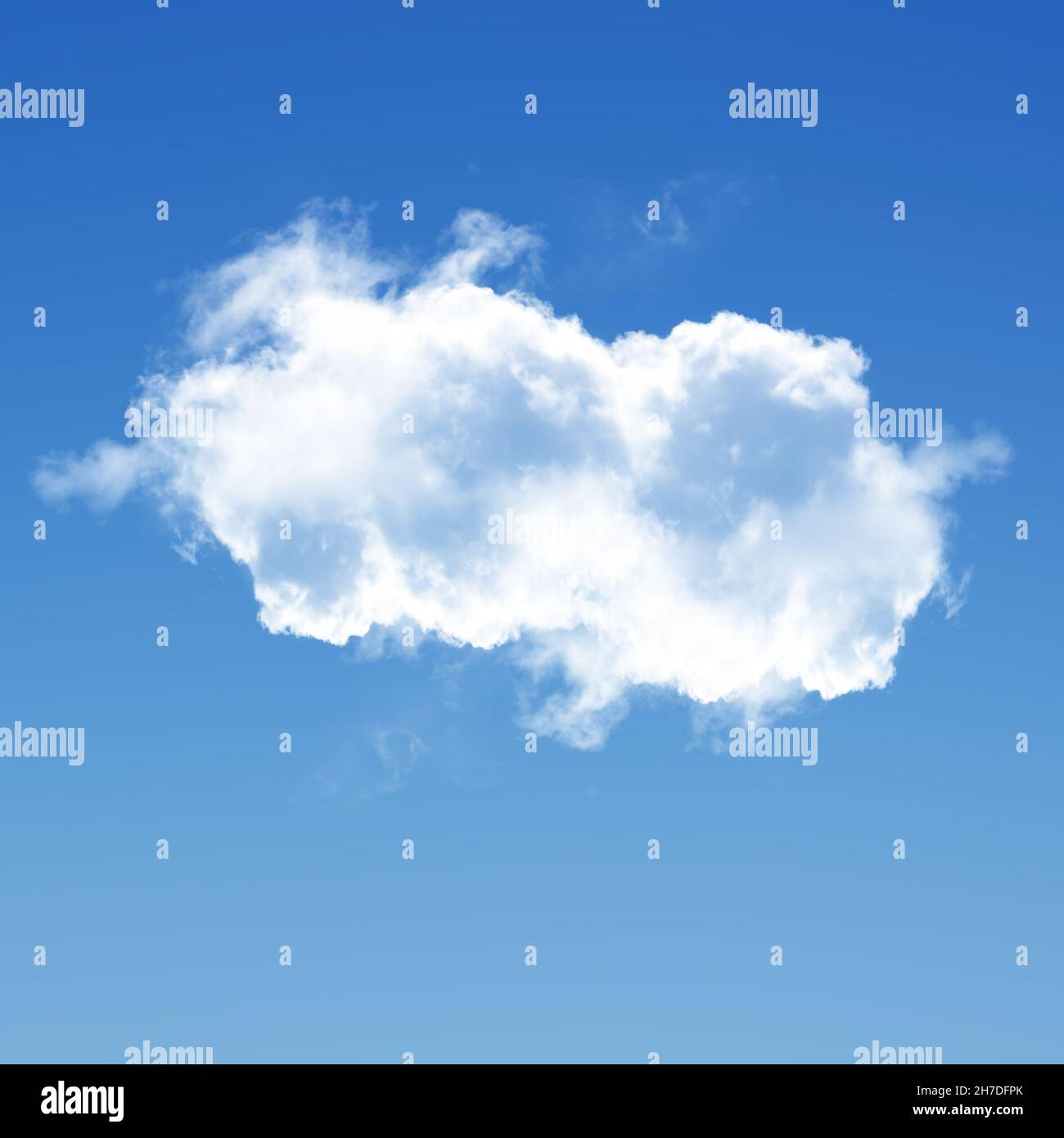 White cloud isolated over blue sky background 3D illustration ...
