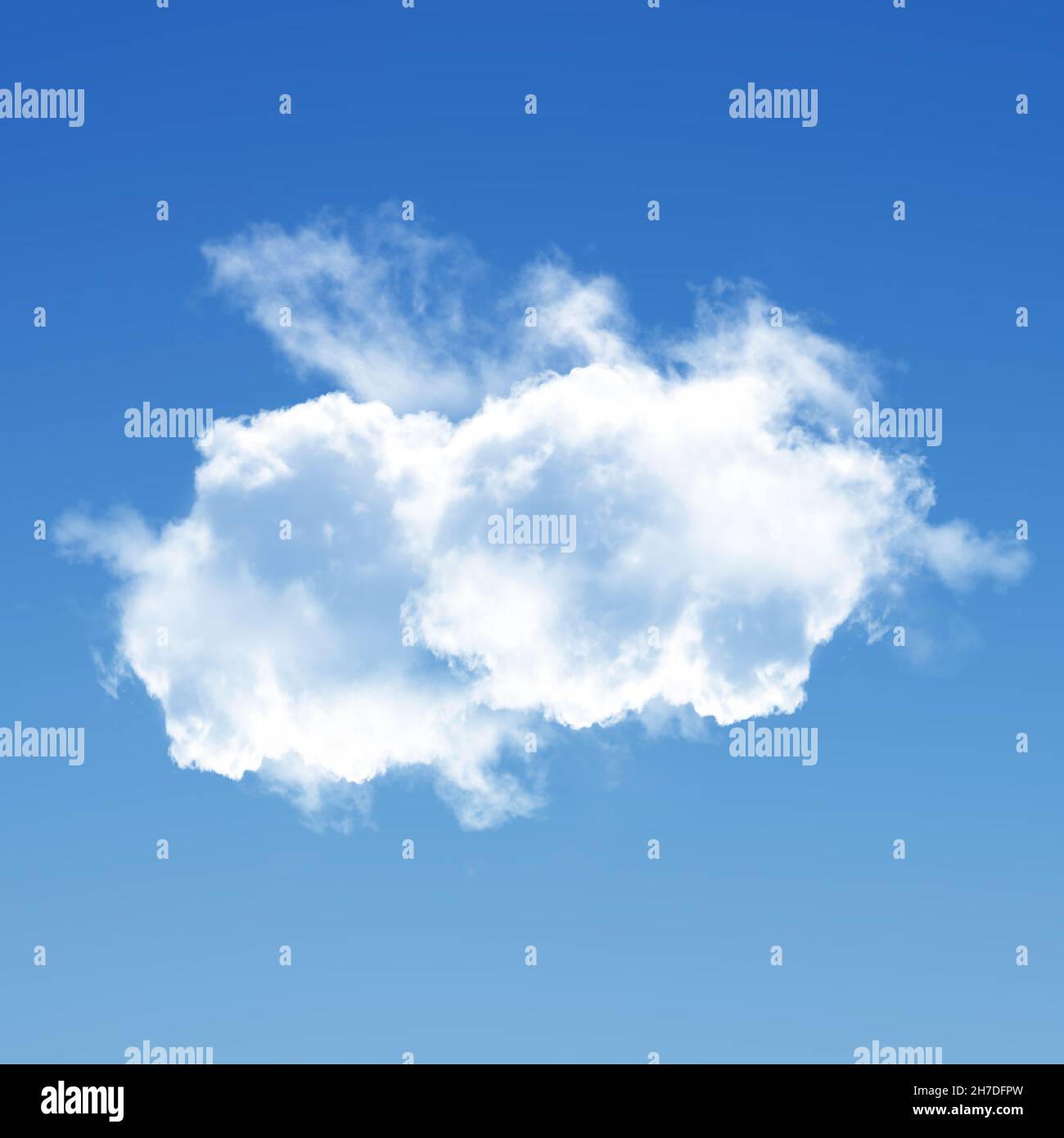 White cloud isolated over blue sky background 3D illustration ...