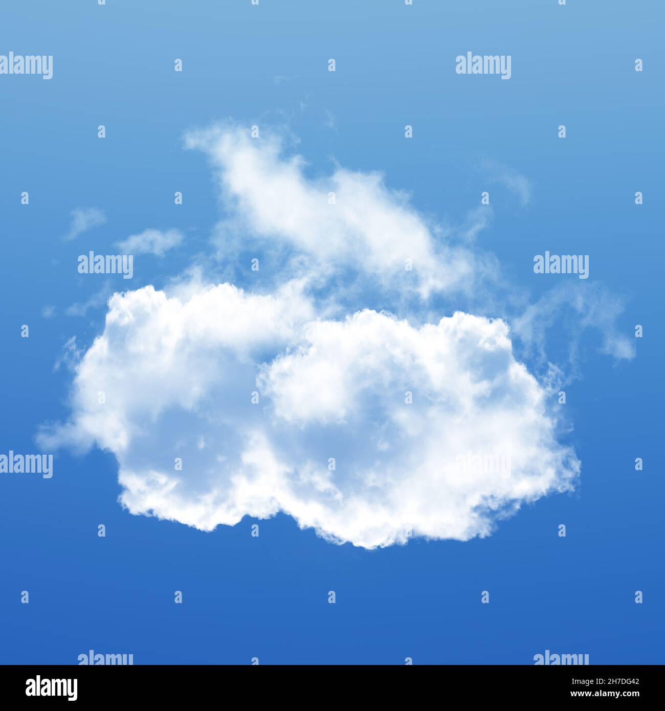 White cloud isolated over blue sky background 3D illustration ...