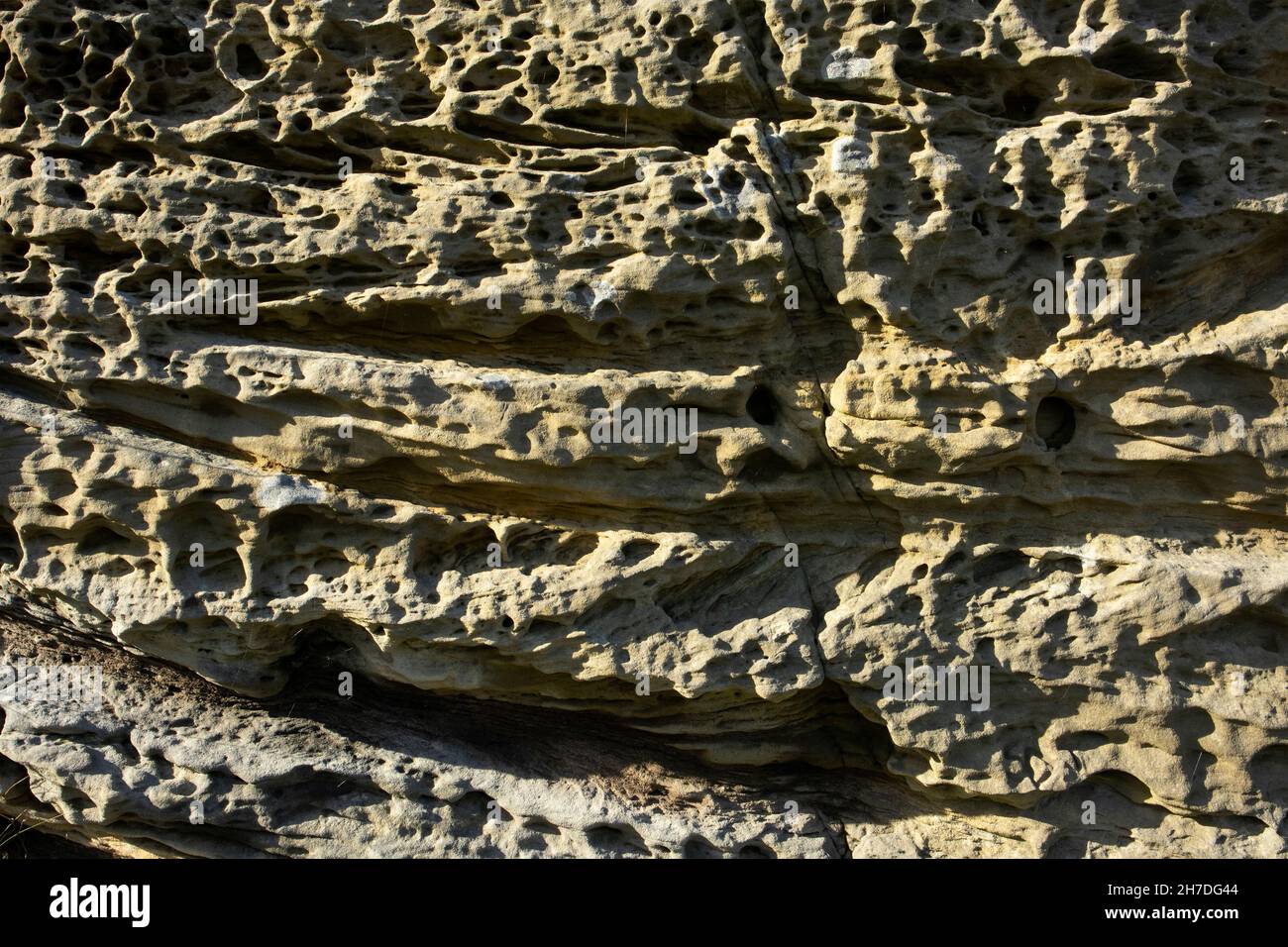 Layers of sedimentary sandstones laid down in the Jurassic period in a ...