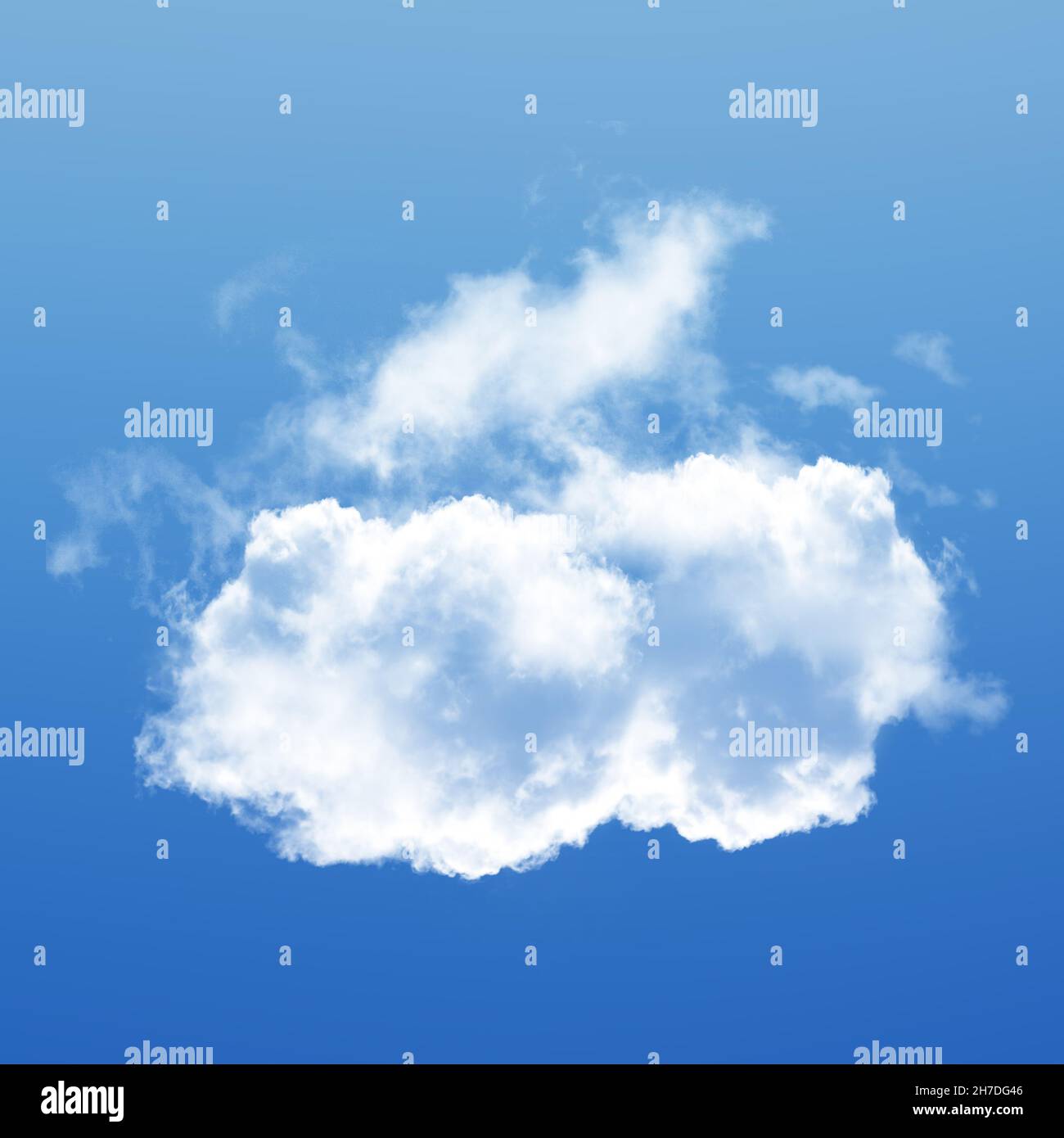 White cloud isolated over blue sky background 3D illustration ...