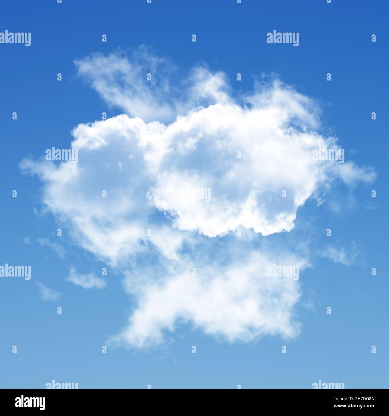 White cloud isolated over blue sky background 3D illustration ...