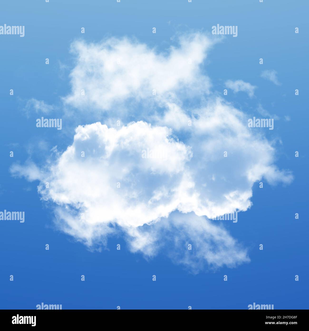 White cloud isolated over blue sky background 3D illustration ...