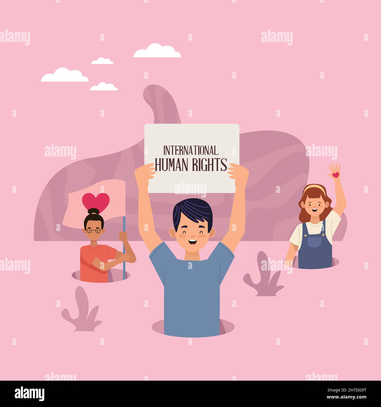 human rights persons a going Stock Vector Image & Art - Alamy