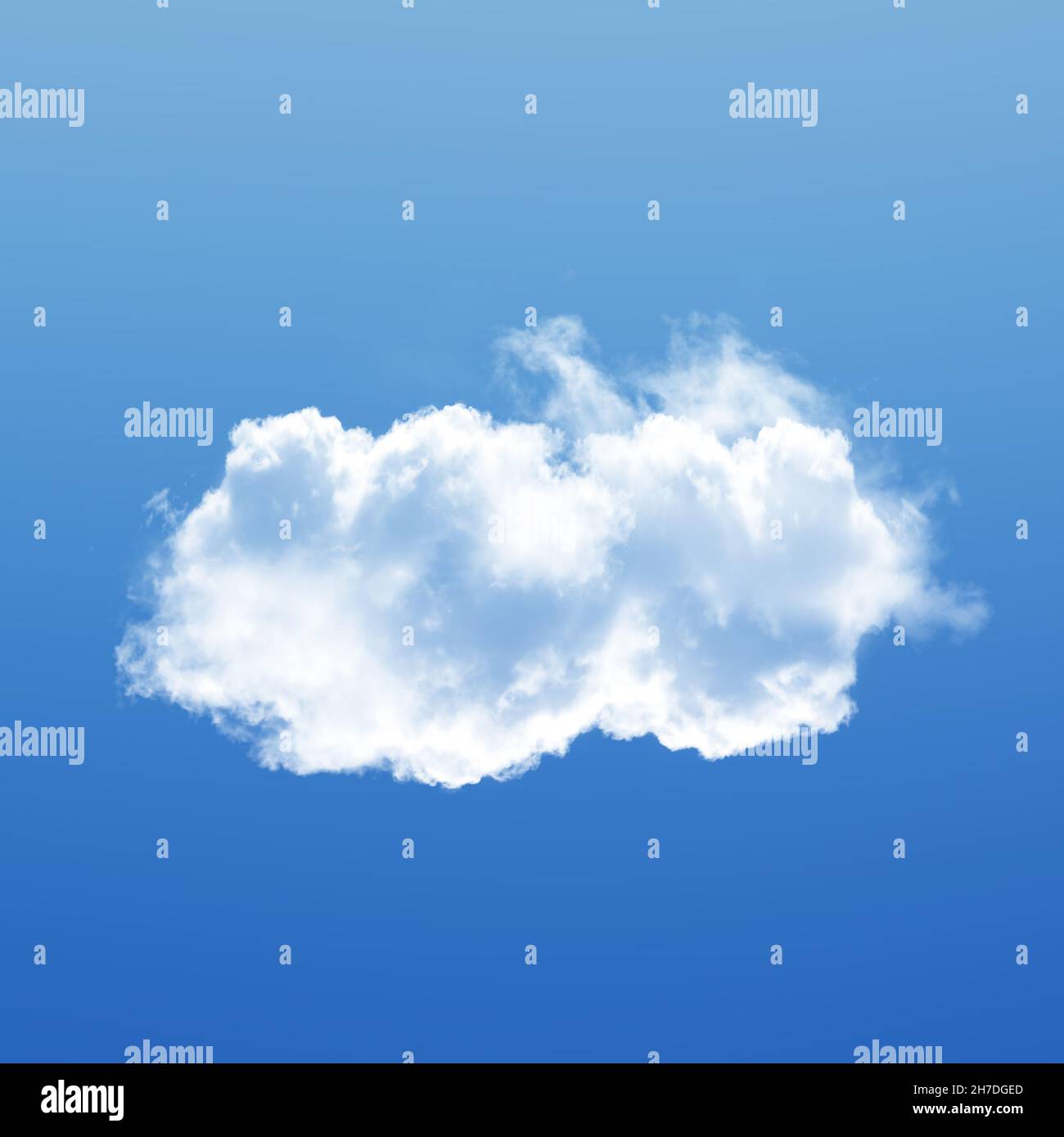 White cloud isolated over blue sky background 3D illustration ...