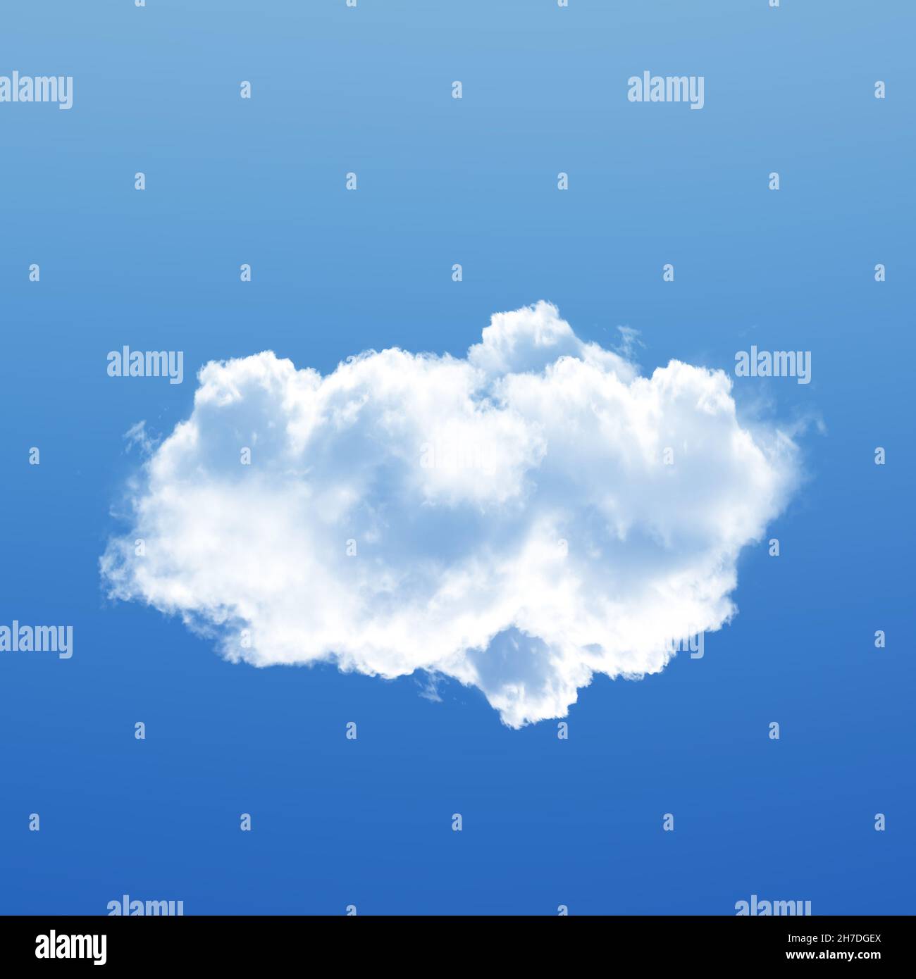 White cloud isolated over blue sky background 3D illustration ...