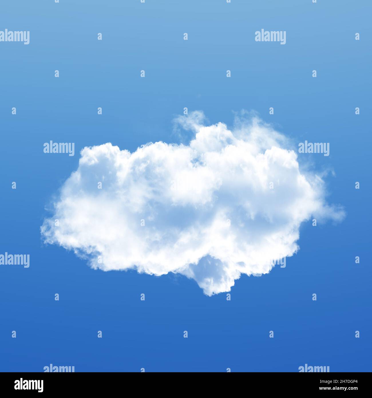 White cloud isolated over blue sky background 3D illustration ...