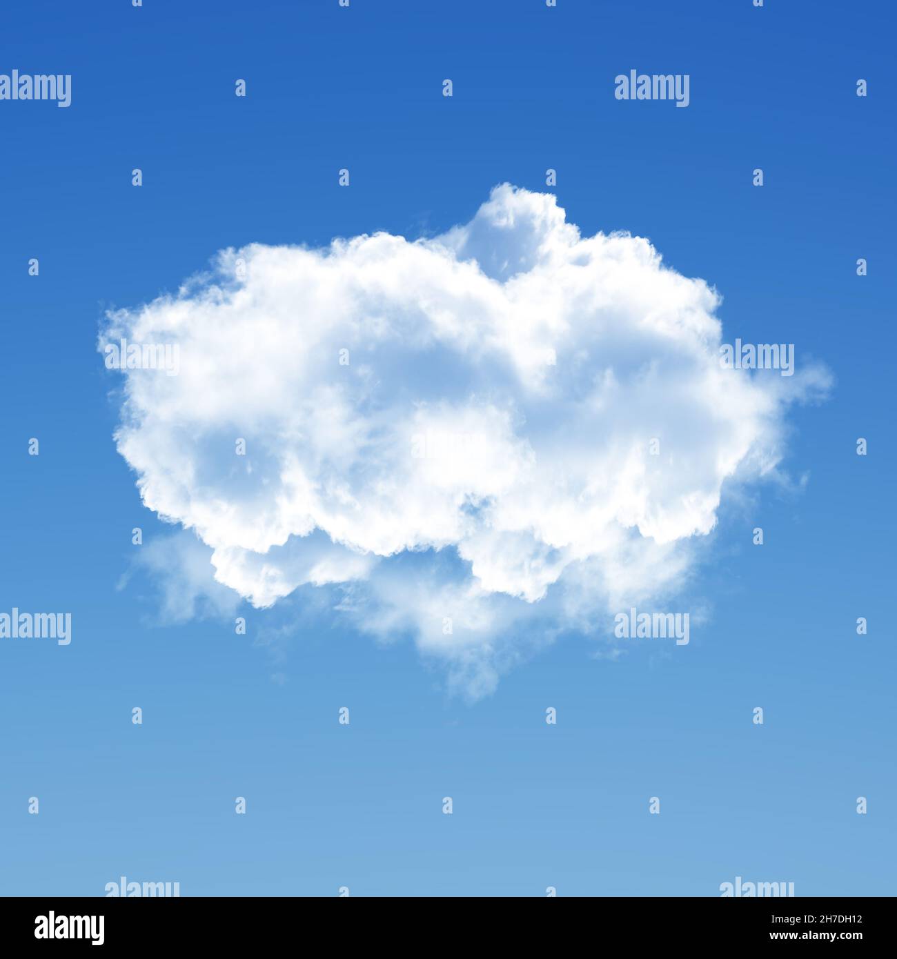 White cloud isolated over blue sky background 3D illustration ...