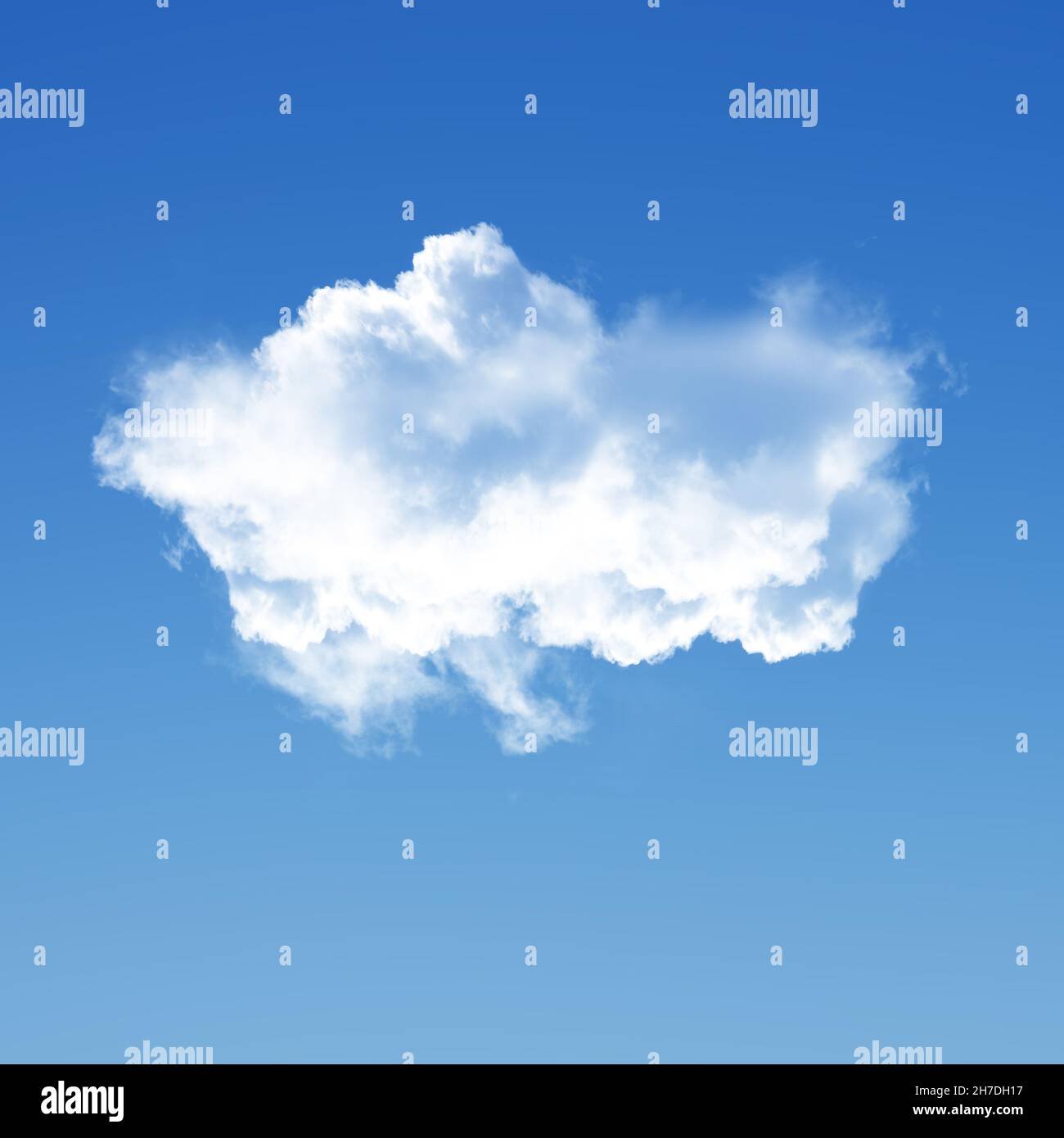 White cloud isolated over blue sky background 3D illustration ...