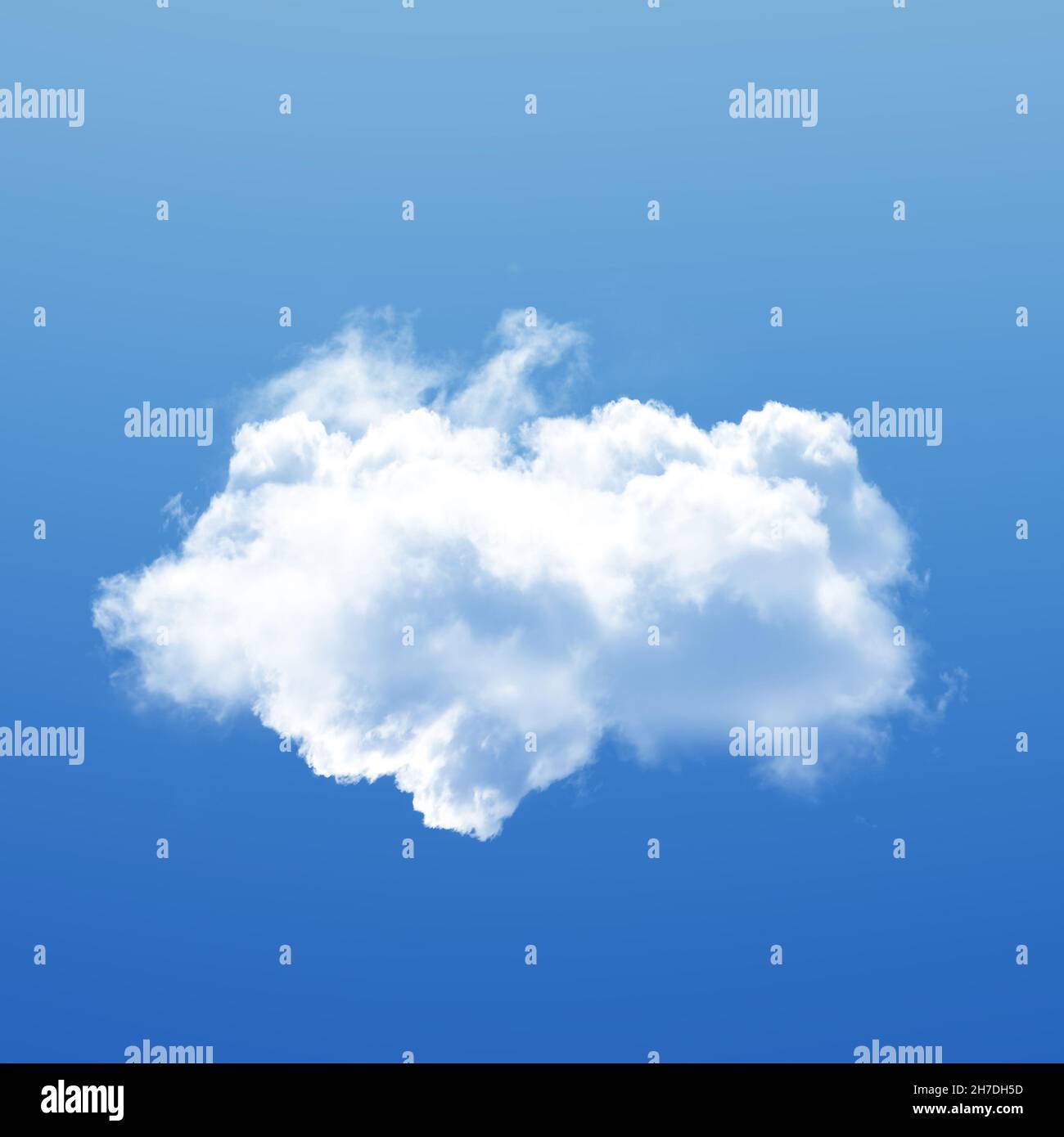 White cloud isolated over blue sky background 3D illustration ...