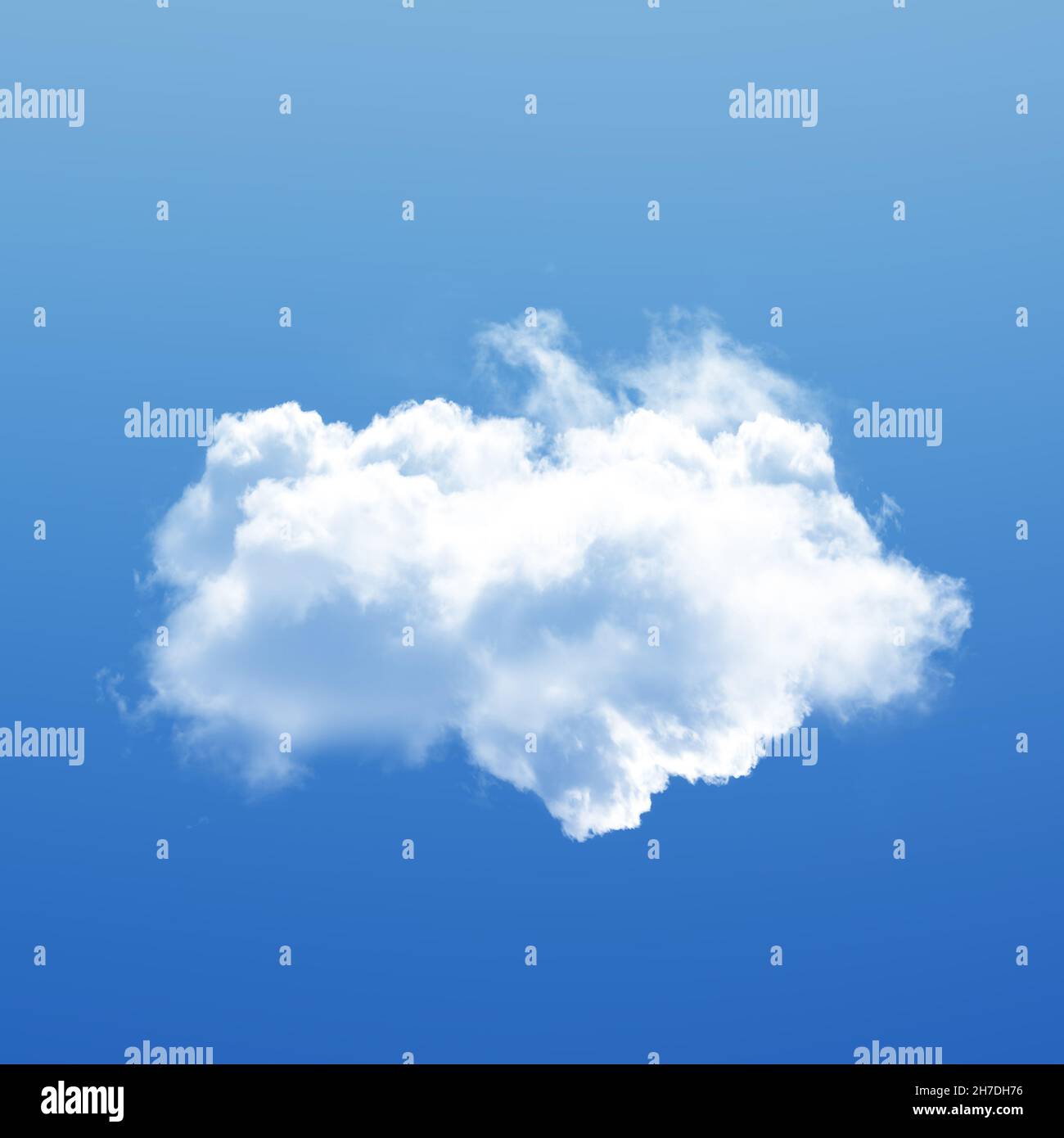 White cloud isolated over blue sky background 3D illustration ...