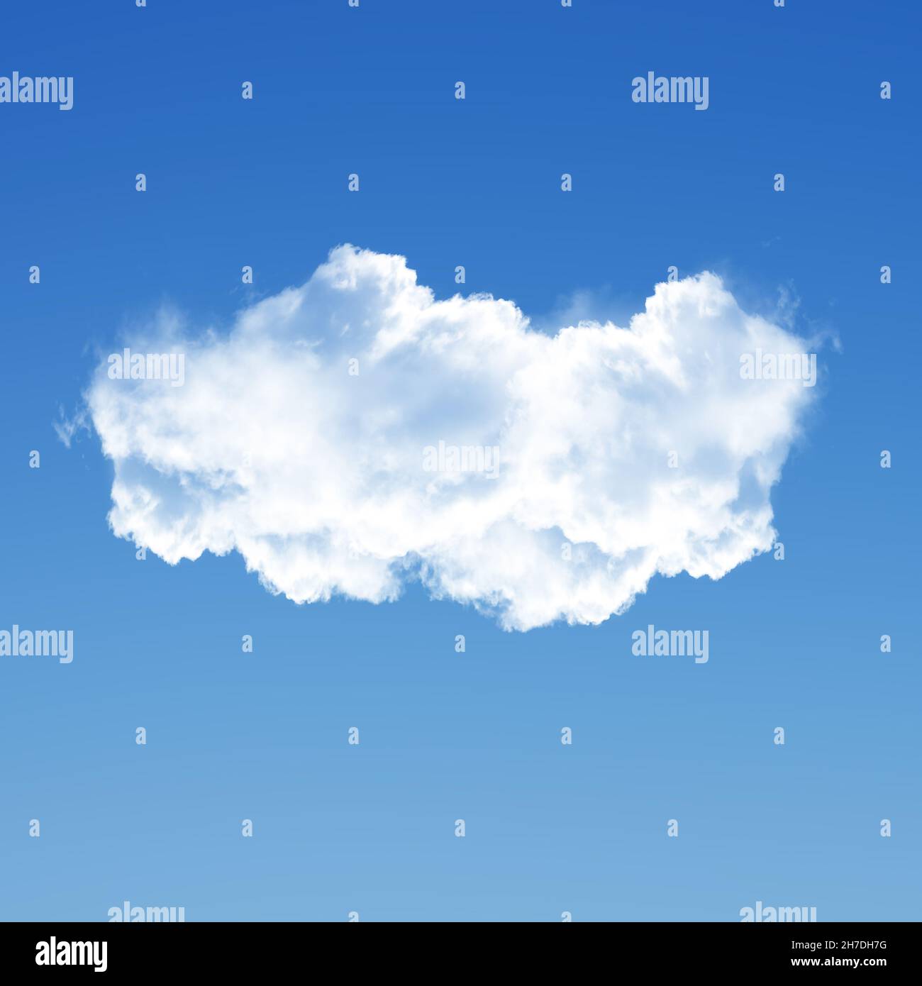 White cloud isolated over blue sky background 3D illustration ...