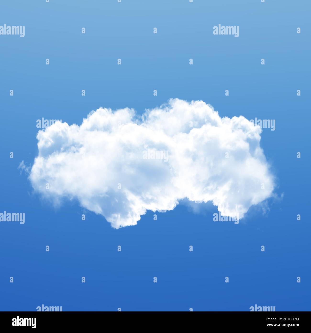 White cloud isolated over blue sky background 3D illustration ...