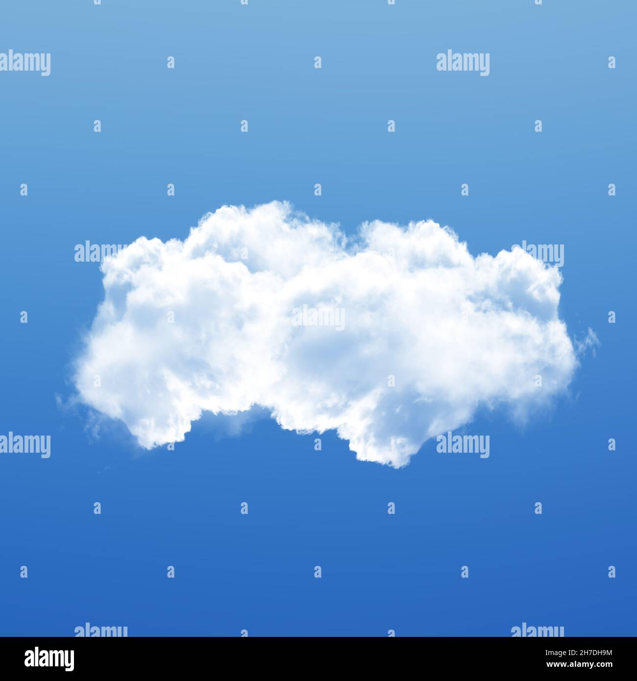 White cloud isolated over blue sky background 3D illustration ...