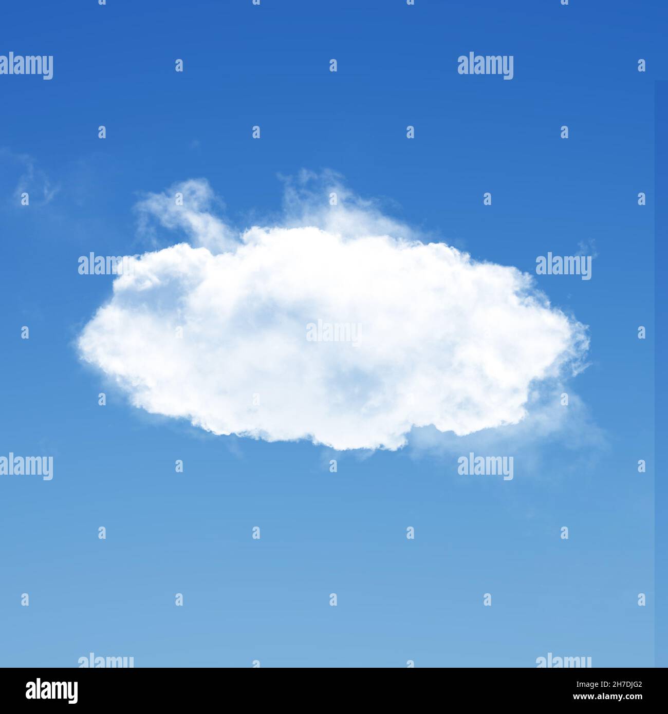 Cloud isolated over blue sky background 3D illustration, realistic ...