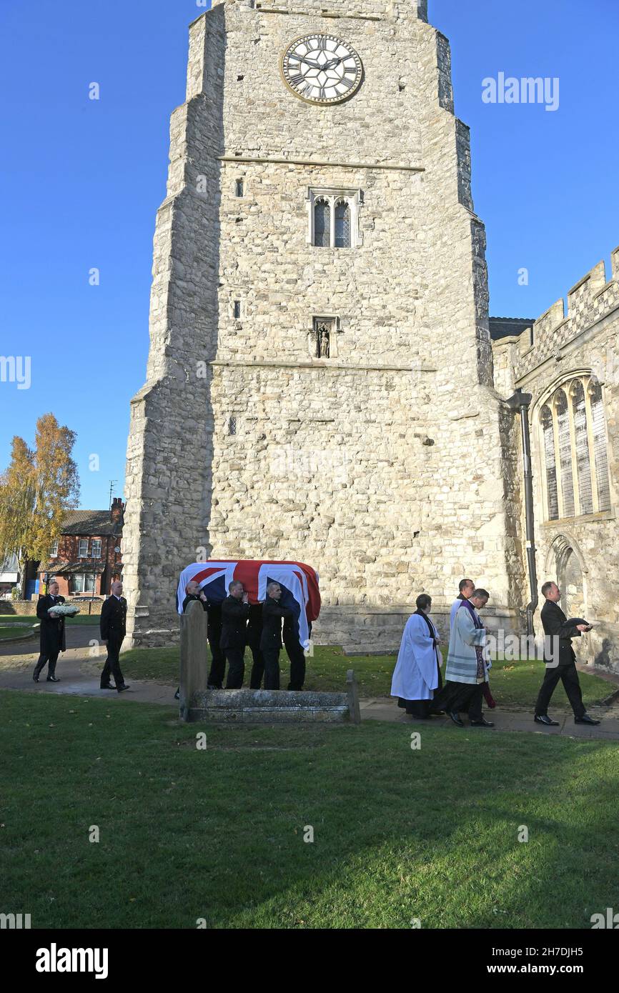 Southend on Sea Essex, UK. 22nd Nov, 2021. The Funeral of murdered MP ...