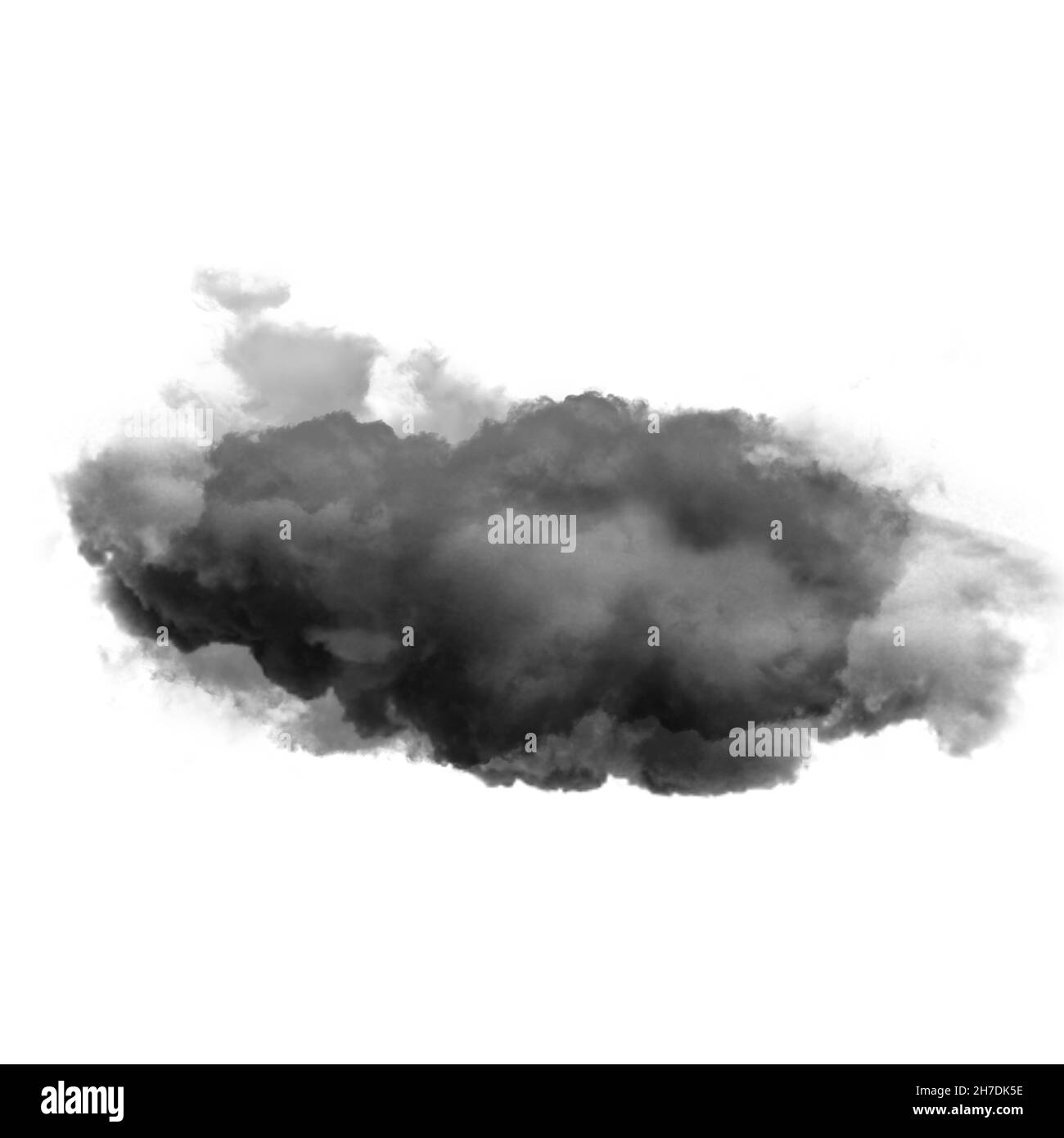 Black cloud of smoke isolated over white background 3D illustration ...