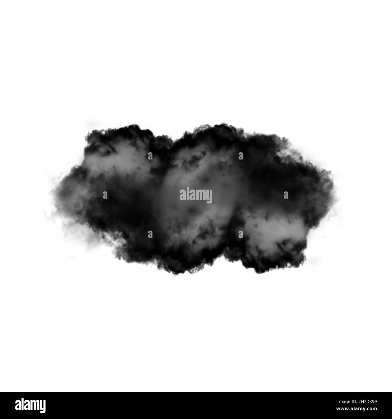 Black cloud of smoke isolated over white background 3D illustration ...
