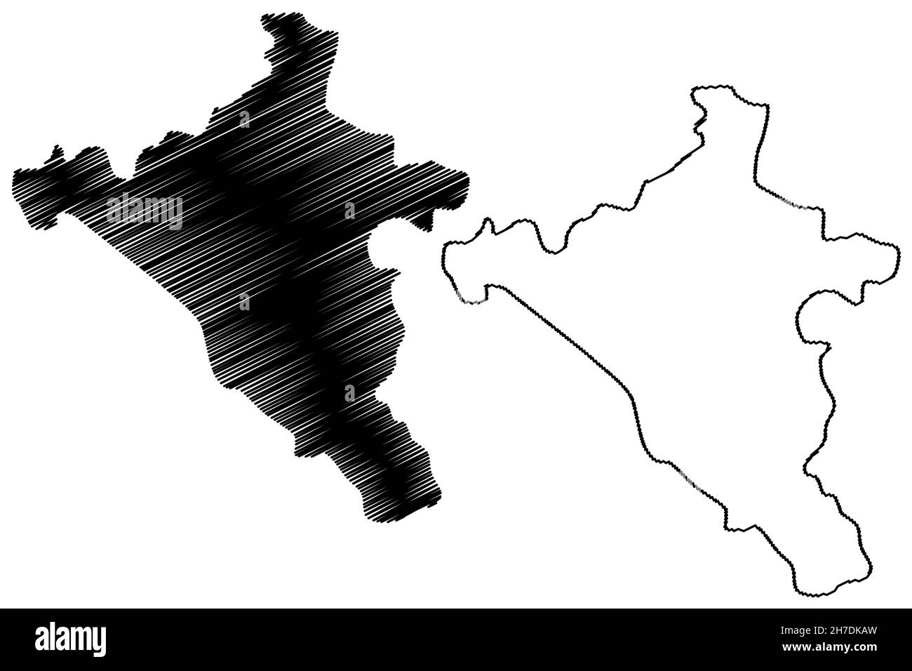 Wanaparthy district (Telangana State, Republic of India) map vector ...