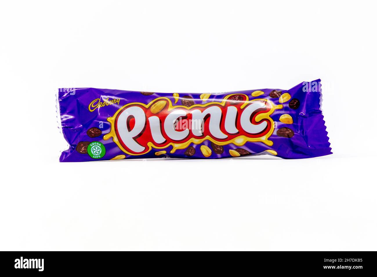 Cadbury Picnic chocolate bar on a white background Stock Photo - Alamy