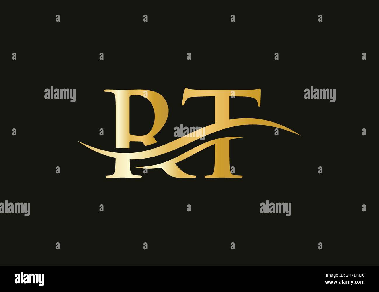 Creative RT letter with luxury concept. Modern RT Logo Design for ...