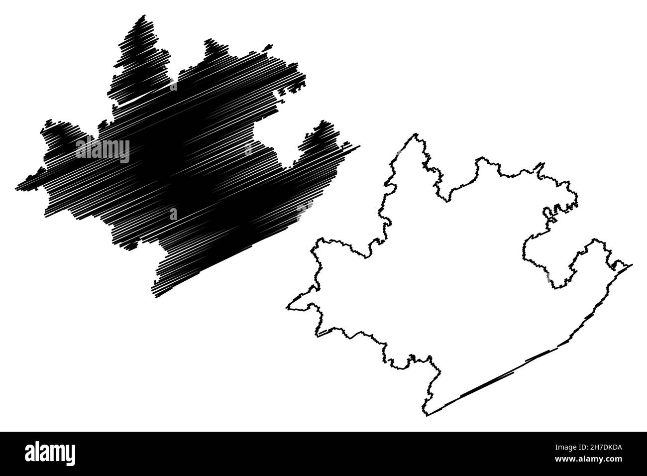 Visakhapatnam district (Andhra Pradesh State, Republic of India) map ...