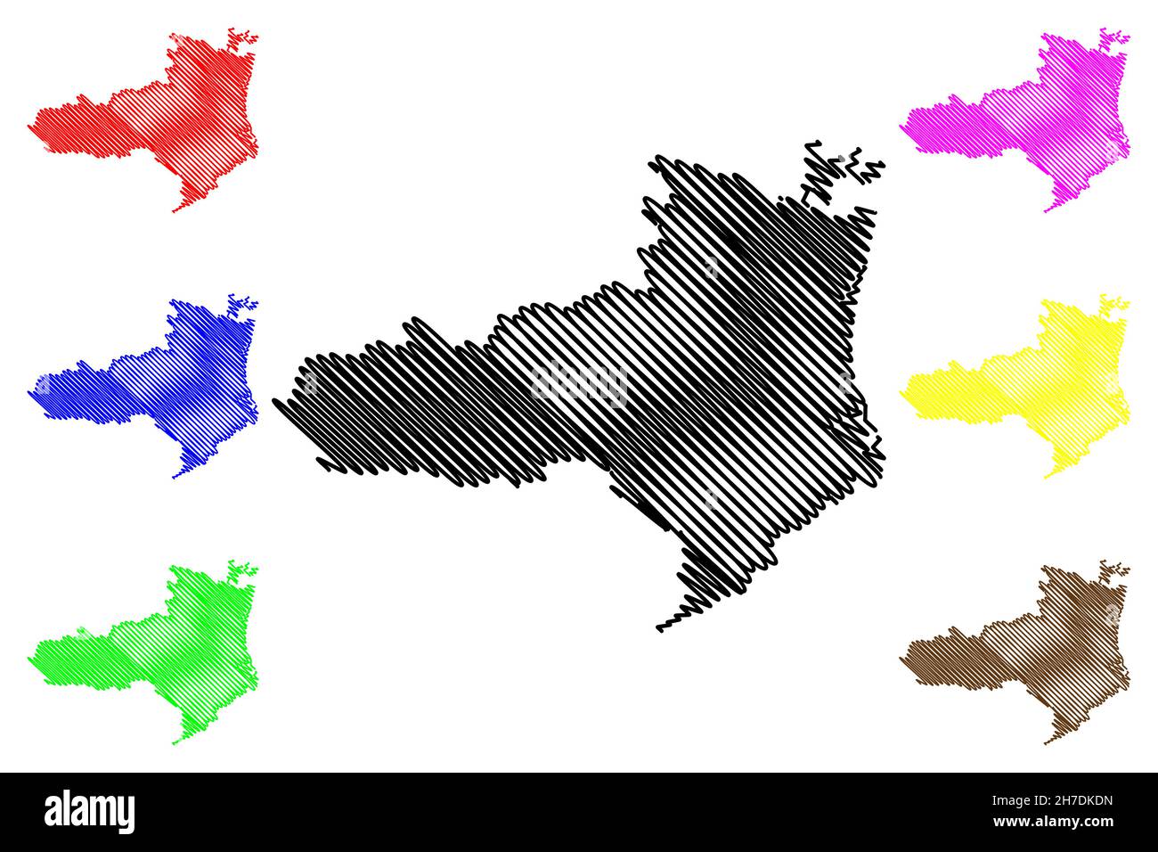 Cuddalore district (Tamil Nadu State, Republic of India) map vector ...
