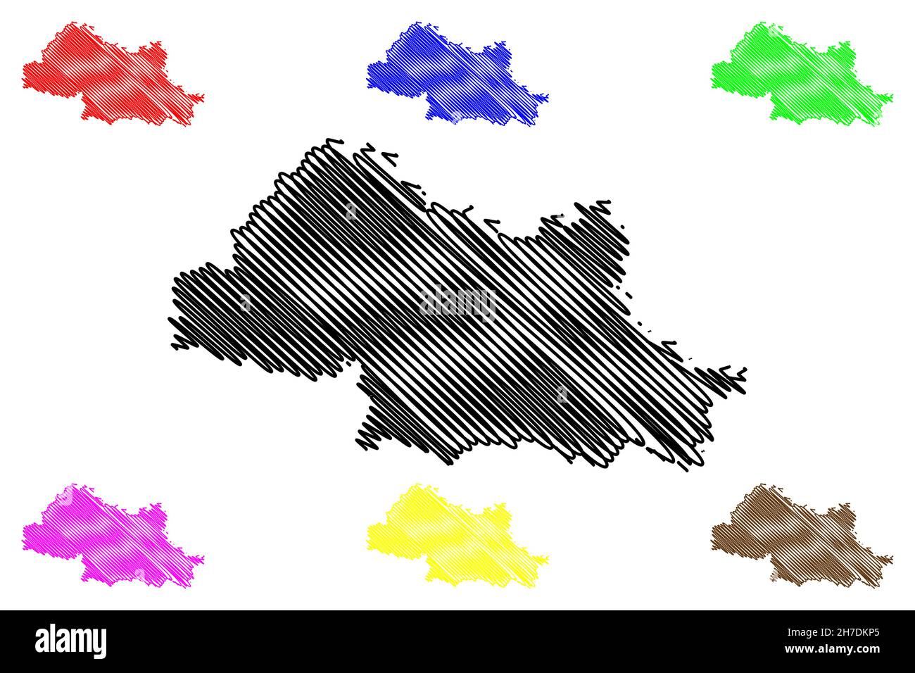 Dakshin Dinajpur district (West Bengal State, Republic of India) map ...