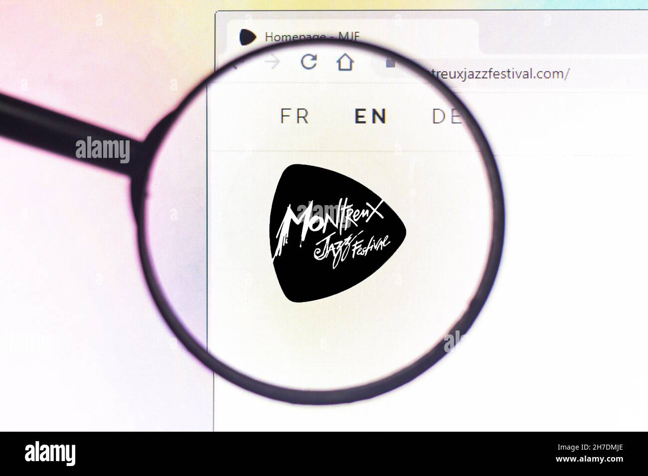 In this photo illustration, a Montreux Jazz Festival logo seen ...