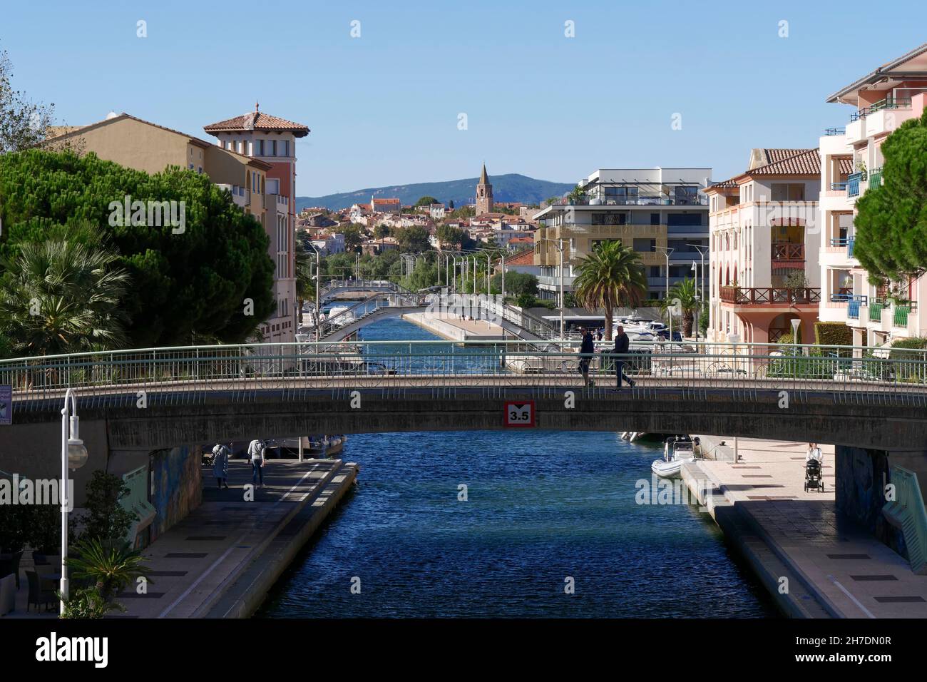 bridge over Port Fréjus ,Frejús, Var department, Provence-Alpes-Côte d ...
