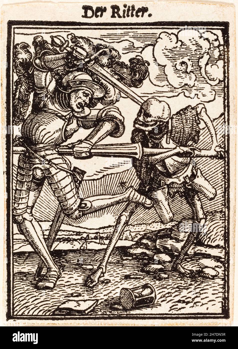 Der Ritter (The Knight), woodcut print by Hans Holbein the Younger ...