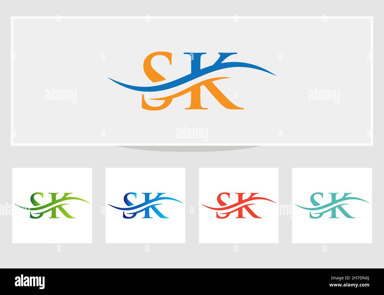 SK logo. Monogram letter SK logo design Vector. SK letter logo design ...