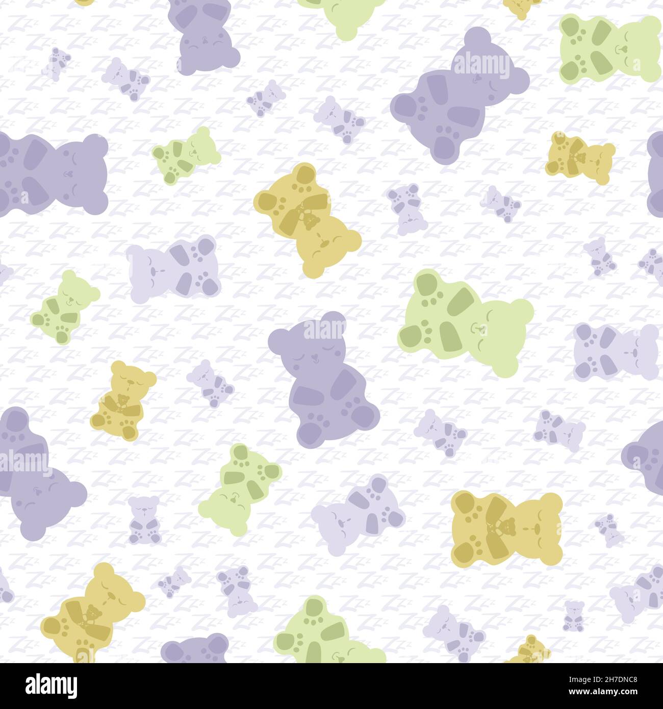 Sleep gummies vector seamless pattern background. Backdrop with gummy ...