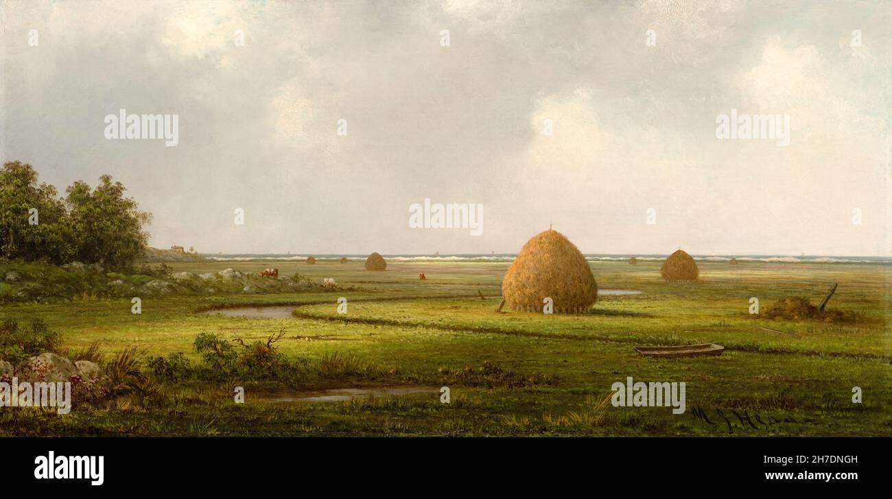 Martin Johnson Heade, landscape painting, View of Marshfield, 1866-1876 ...