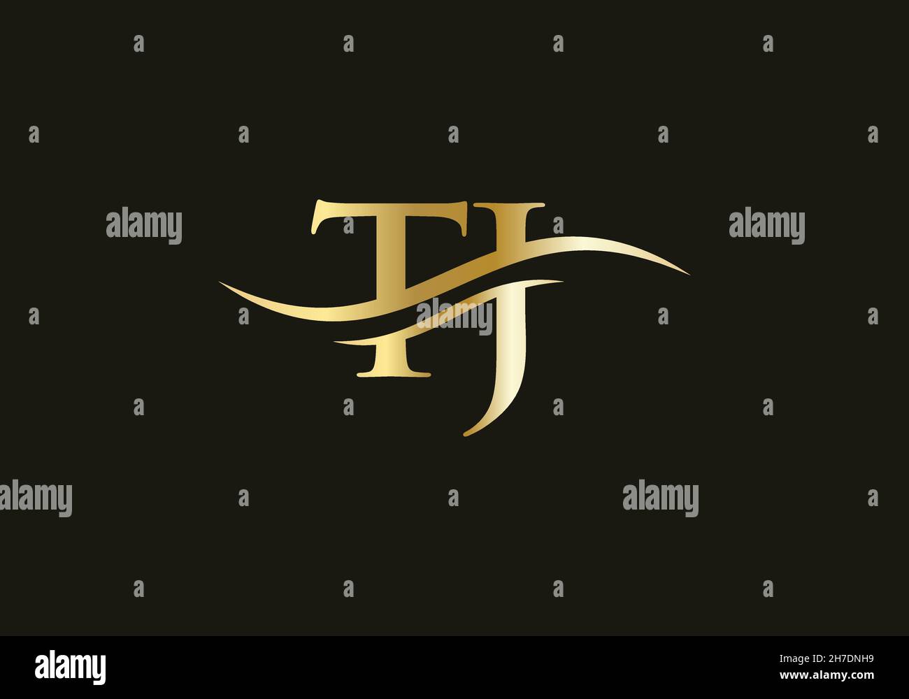 TJ letter logo. Initial TJ letter business logo design vector template ...