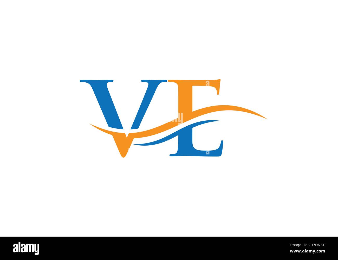 VE Letter Linked Logo for business and company identity. Initial Letter ...