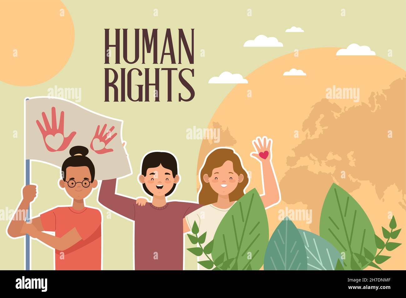 human rights protesting people Stock Vector Image & Art - Alamy