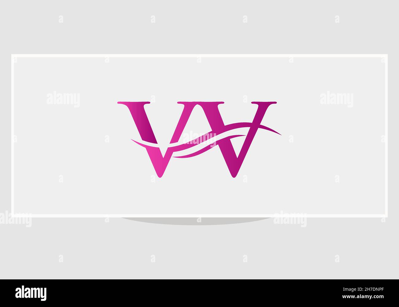 Initial linked letter VV logo design. Modern letter VV logo design ...