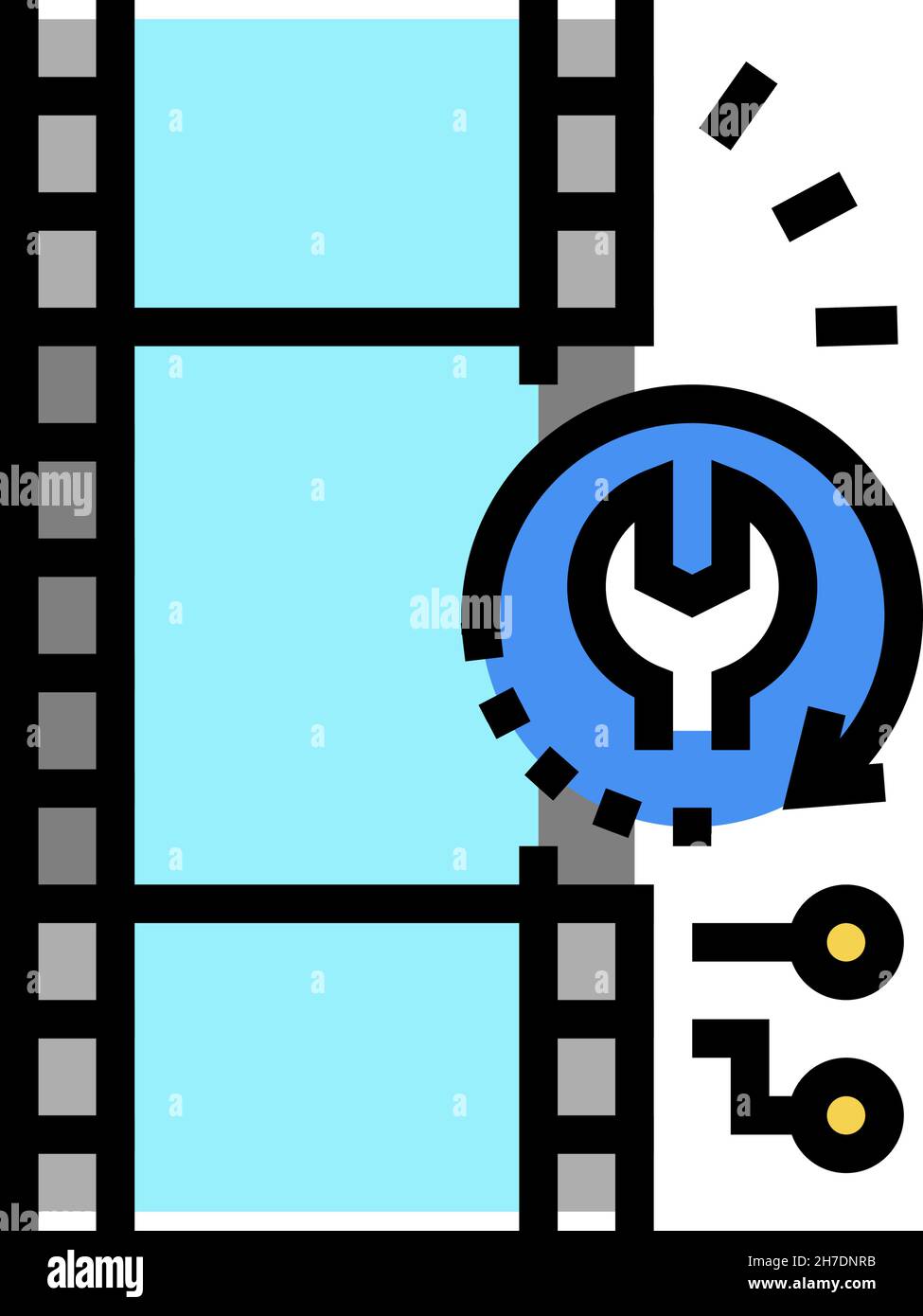 data tape services color icon vector illustration Stock Vector Image ...