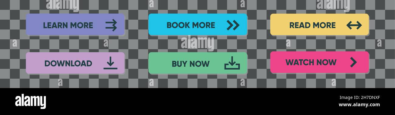 Web Elements Shiny Vector Button Set isolated Stock Vector Image & Art - Alamy