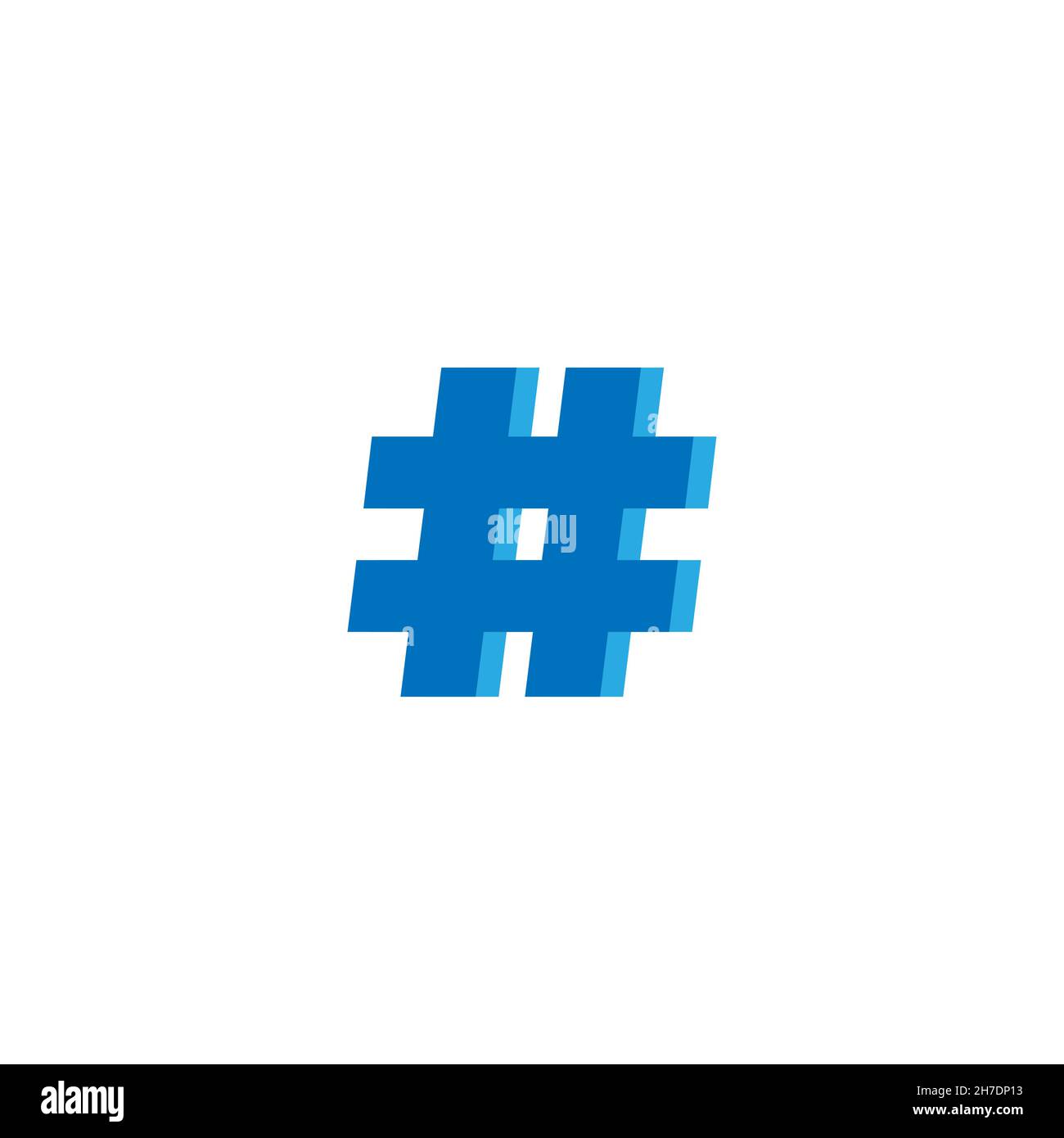 Hashtag line icon. Simple style social media poster background symbol ...