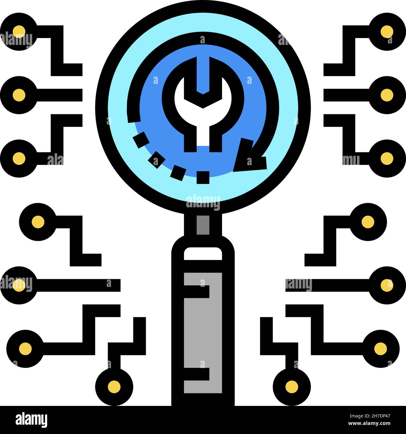 data loss prevention color icon vector illustration Stock Vector Image ...