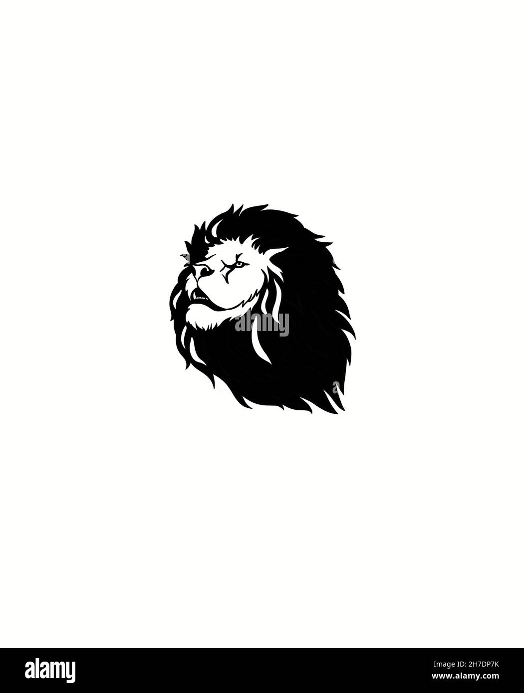 Illustration lion in profile hi-res stock photography and images - Alamy