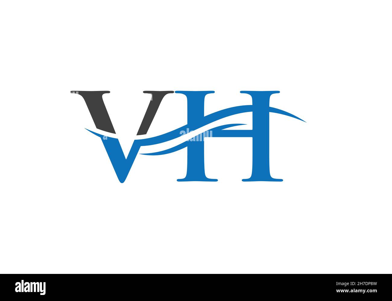 Modern VH Logo Design for business and company identity. Creative VH ...