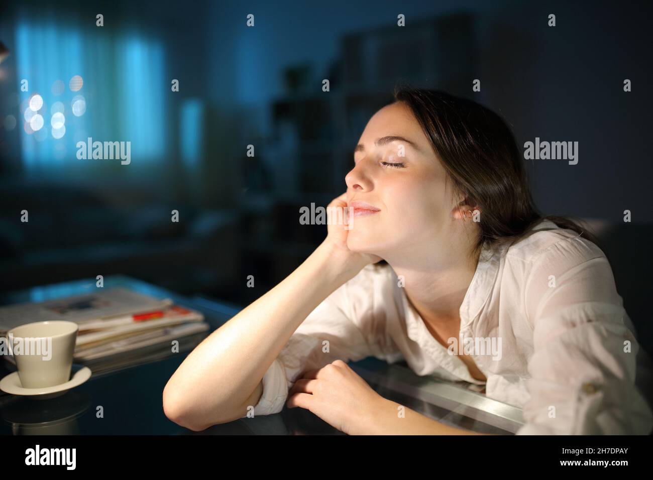 Girl asleep at a table hi-res stock photography and images - Alamy