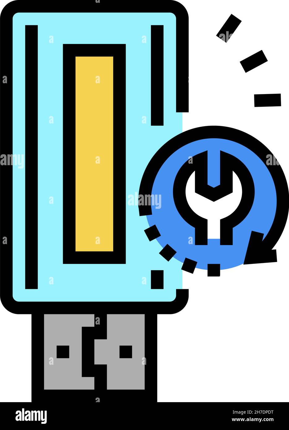 flash media data recovery color icon vector illustration Stock Vector ...