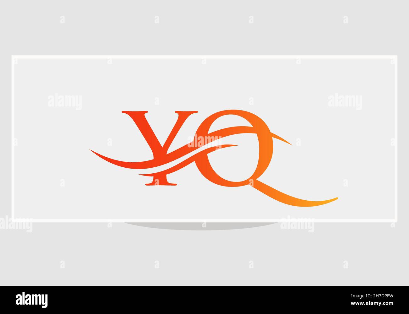 Swoosh Letter YQ Logo Design for business and company identity. Water ...